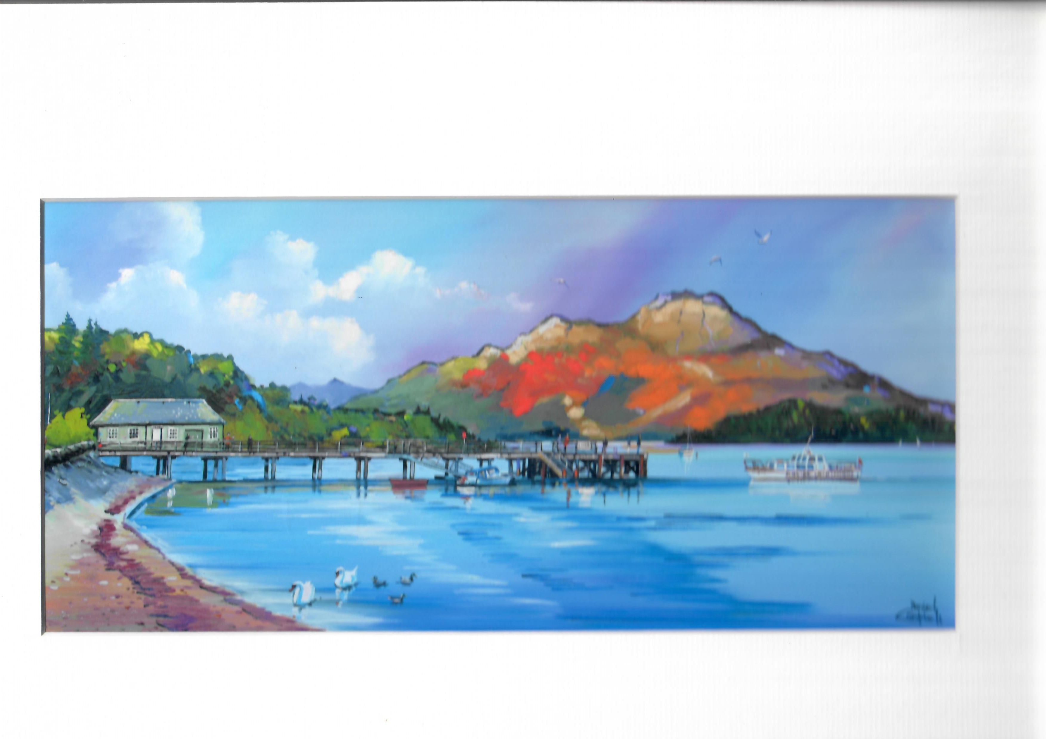 Summer at Luss Pier Print by Daniel Campbell – Luss General Store